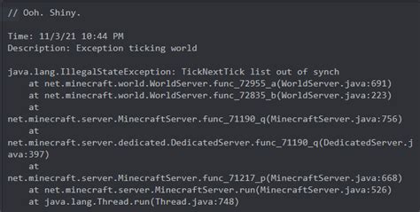 need help fixing a server issue causes the server to crash any help would be appreciated