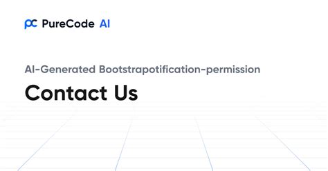Build Great Bootstrapotification Permission Contact Us Components