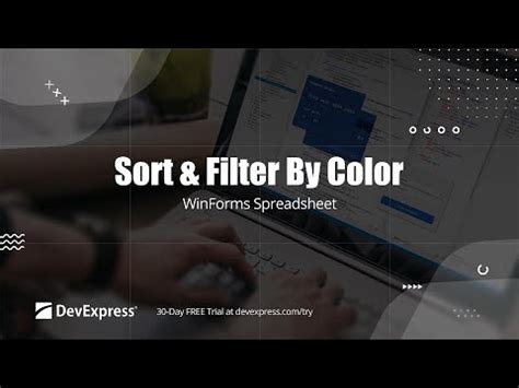 Spreadsheet Control For WinForms Sort And Filter By Color In The User Interface DeveloperExpress