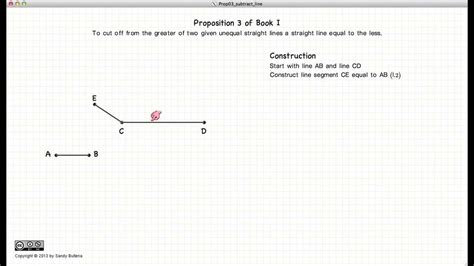 Euclids Elements Book 1 Proposition 3 Youtube