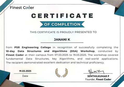🚀 Successfully Completed The 10 Day Data Structures And Algorithms Dsa