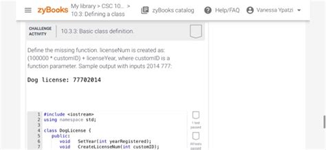 Solved My Library CSC ZyBooks Ono Chegg