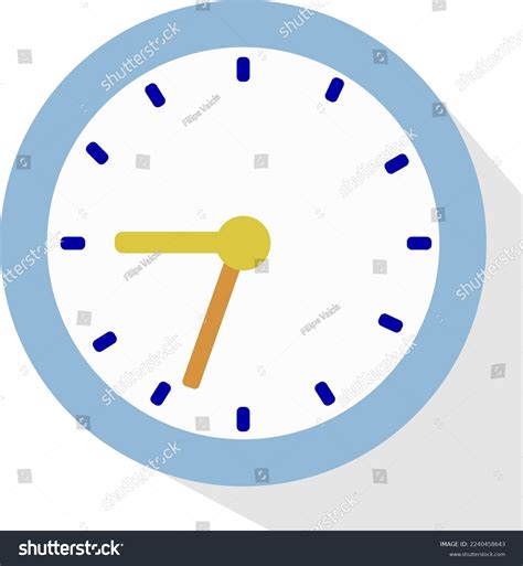 Clock Icon Flat Style Round Timer Stock Vector Royalty Free 2240458643 Shutterstock