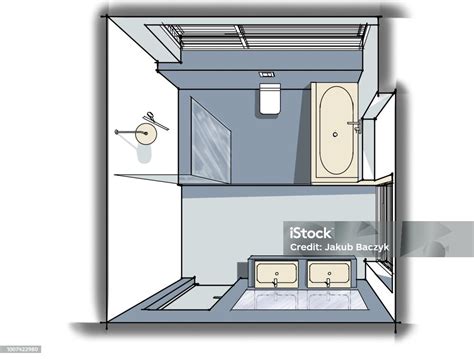현대적인 욕실의 도면 스케치 3d 인테리어 스케치에 대한 스톡 사진 및 기타 이미지 스케치 욕실 0명 Istock