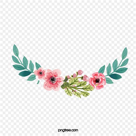 꽃 일러스트 꽃 클립 아트 화환 수채화 꽃 Png 일러스트 및 Psd 이미지 무료 다운로드 Pngtree