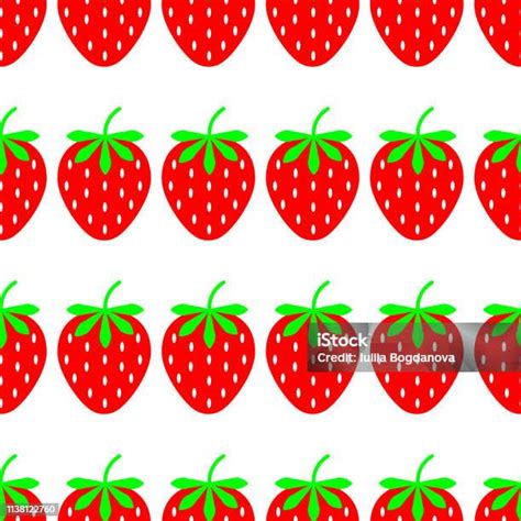 잘 익은 베리 흰색 바탕에 딸기 밝은 패턴입니다 벡터 일러스트입니다 원활한 딸기 패턴 0명에 대한 스톡 벡터 아트 및 기타