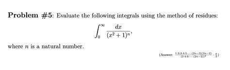 Solved Problem 5 Evaluate The Following Integrals Using