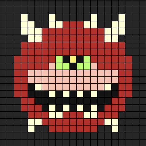 Doom Pixel Art Grid