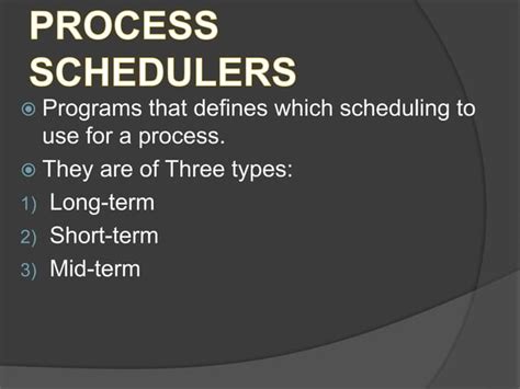 PROCESS SCHEDULER PPTX