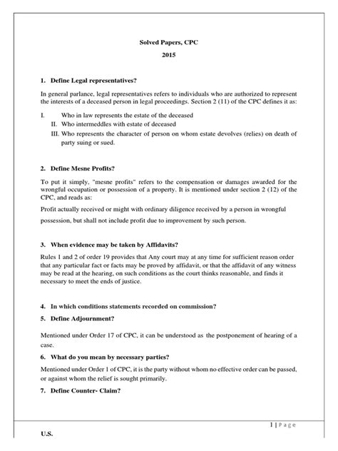 Cpc Solved Papers Pdf Lawsuit Res Judicata