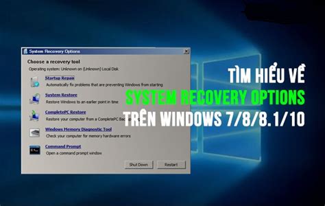 Tìm Hiểu Về System Recovery Options Trên Windows 7 8 8 1 10