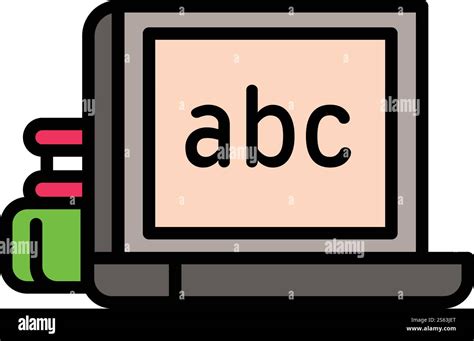 School Laptop Icon Outline School Laptop Vector Icon For Web Design Isolated On White