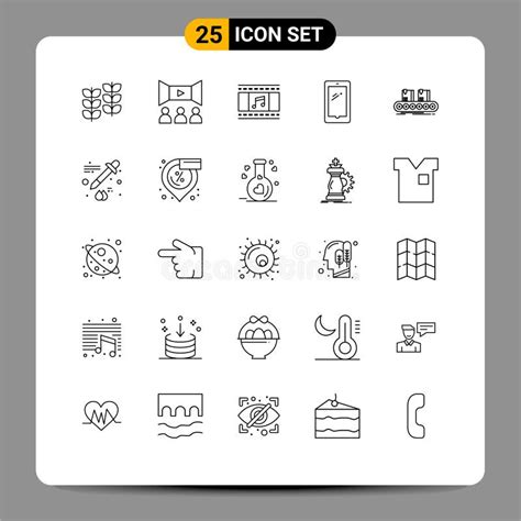 25 Creative Icons Modern Signs And Symbols Of Belt Android Animation Mobile Phone Stock