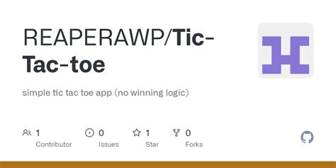 Github Reaperawptic Tac Toe Simple Tic Tac Toe App No Winning Logic