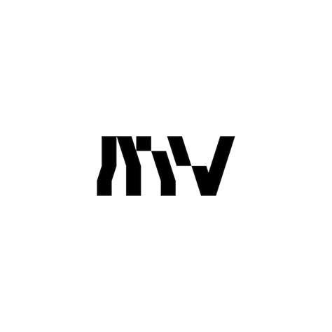 Premium Vector Mv Monogram Logo Design Letter Text Name Symbol Monochrome Logotype Alphabet