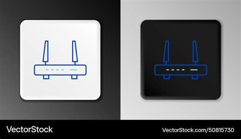 Line Router And Wi Fi Signal Icon Isolated Vector Image Line Router And Wi Fi Signal Icon Isolated Vector Image