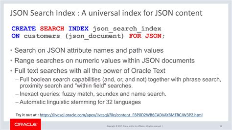 Json And The Oracle Database Pptx