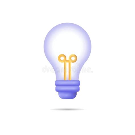 Light Bulb With Lightning Symbol Electricity And Energy 3d Vector