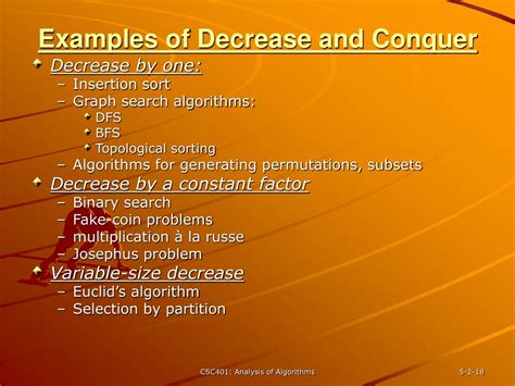 Ppt Csc401 Analysis Of Algorithms Chapter 5 2 Divide And Conquer