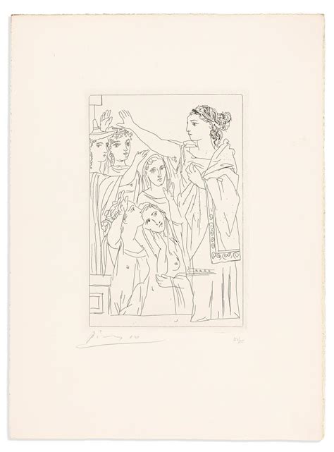 Sold At Auction Pablo Picasso Six Signed Proofs Of Original Etchings Made To Illustrate An