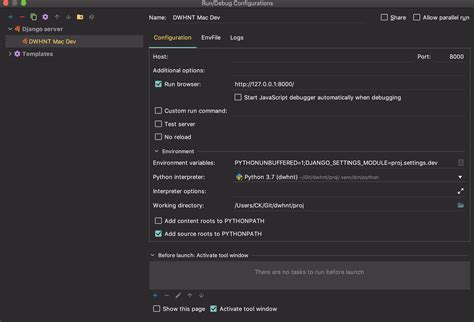 Pycharm Django Debug Configrations Doesnt Recognize Apps Folder