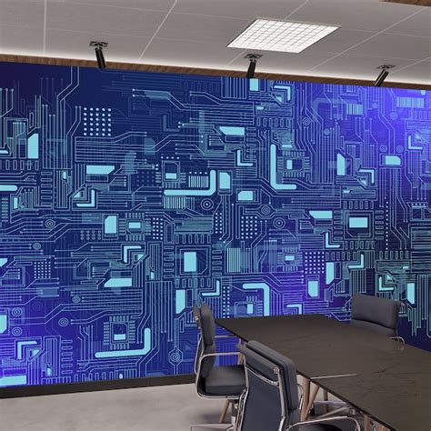 Circuit Board Peel And Stick Wallpaper Etsy