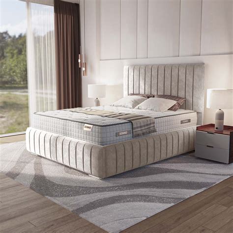 Milan Upholstered Bed Seal Grey Naples Sonno