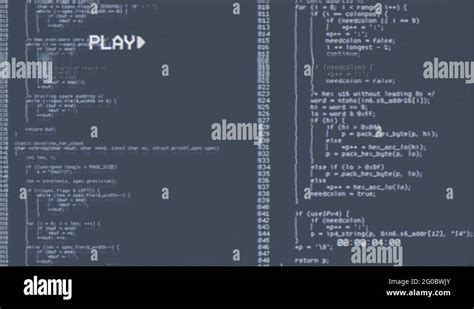Vhs Source Code Scrolling Two Sides Stock Video Footage Alamy
