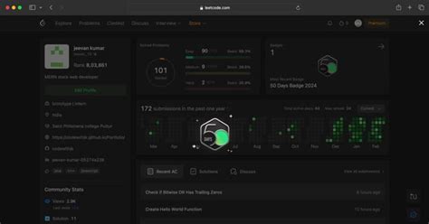 jeevan kumar on linkedin leetcode codingjourney 50daysbadge neverstoplearning codingcommunity…
