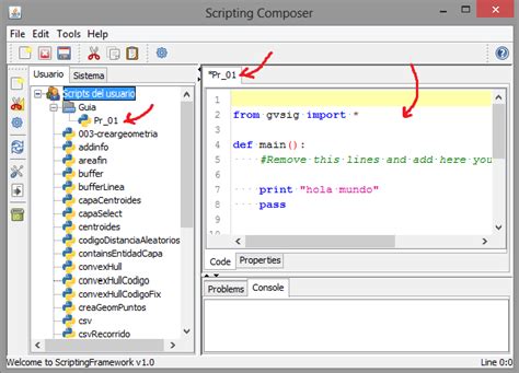 Guía Nuestro Primer Script En Gvsig Másquesig
