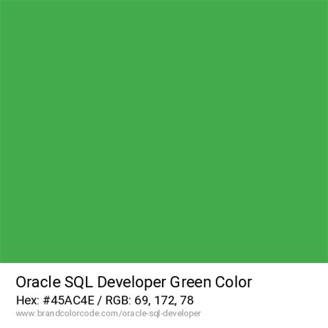 Oracle Sql Developer Brand Color Codes