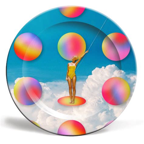 Thought Bubbles Ceramic Dinner Plate By Ohmc Designs Buy Dinner