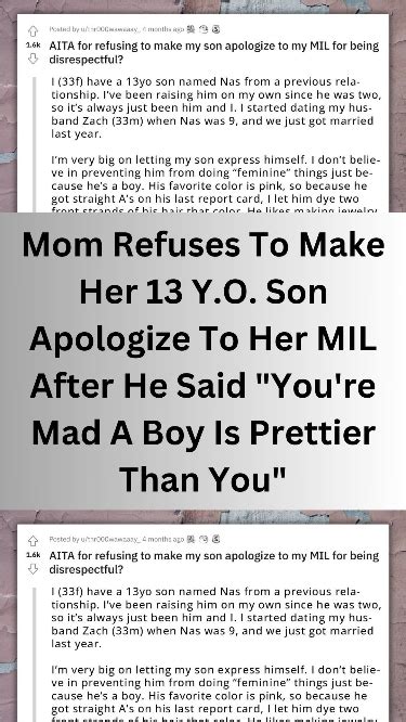 Mom Refuses To Make Her Y O Son Apologize To Her Mil After He Said You Re Mad A Boy Is