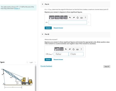 Solved The Cable Exerts A Force Of P 7 5kn At The End Of The