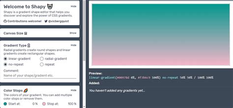 Shapy Css Gradient Generator That Lets You Create Shapes And Image Steemhunt