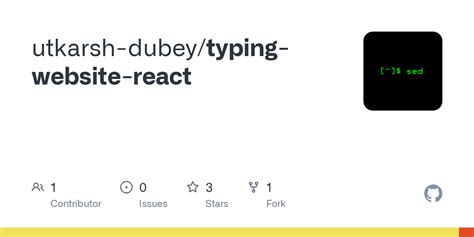 Github Utkarsh Dubeytyping Website React
