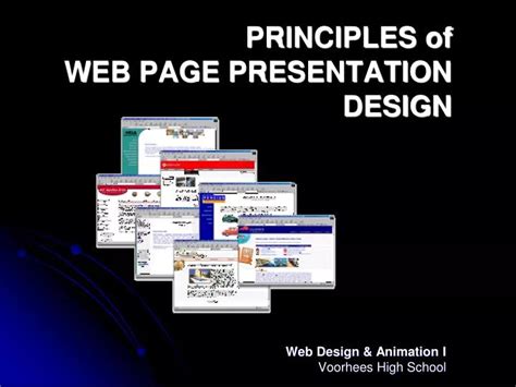 Ppt Principles Of Web Page Presentation Design Powerpoint
