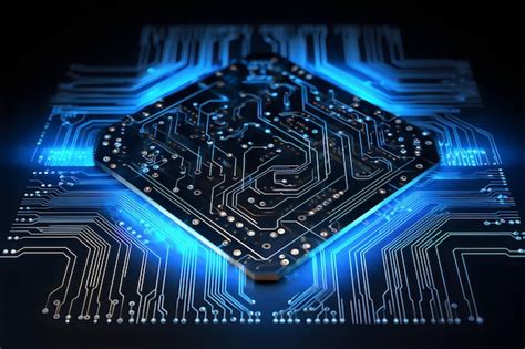 Premium Ai Image Artificial Intelligence Microchip Background Created