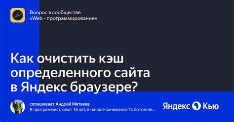 «Как очистить кэш определенного сайта в Яндекс браузере — Яндекс Кью