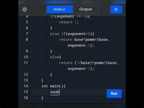 How to write a c Program to find the power of any number using recursion. - YouTube