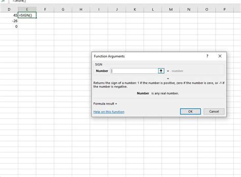 excel sign function tutorial
