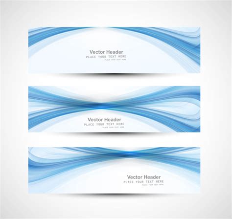 Abstract Header Blue Wave Technology Vector Vectors Images Graphic Art