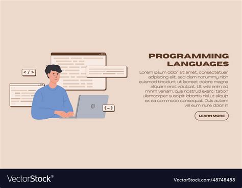 software engineering and script coding web banner vector image