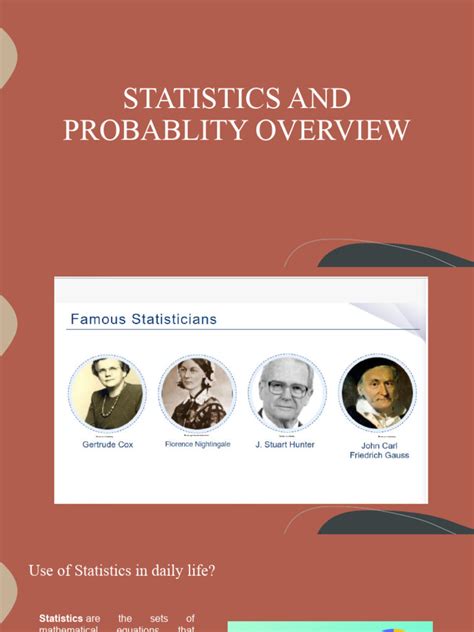 Statistics And Probablity Overview Download Free Pdf Statistics
