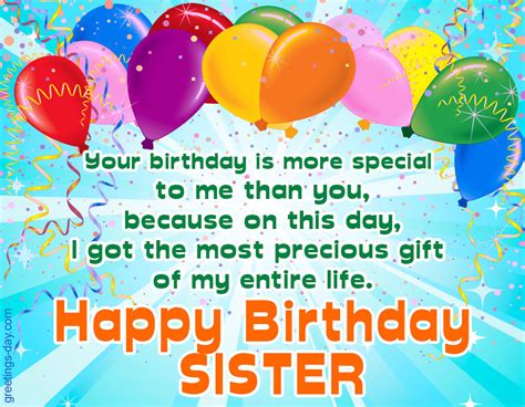 Happy Birthday Sister Card Printable Birthday