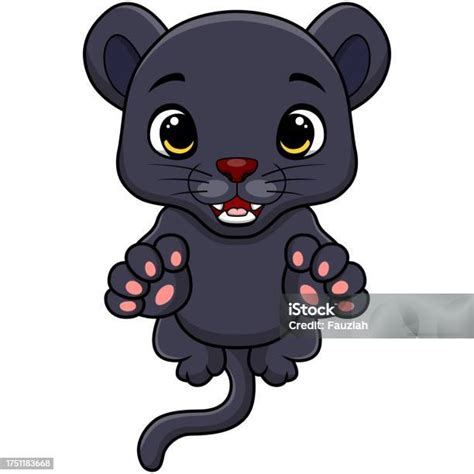 흰색 바탕에 귀여운 검은 표범 만화 갈고리 발톱에 대한 스톡 벡터 아트 및 기타 이미지 갈고리 발톱 격노한 공격성 Istock