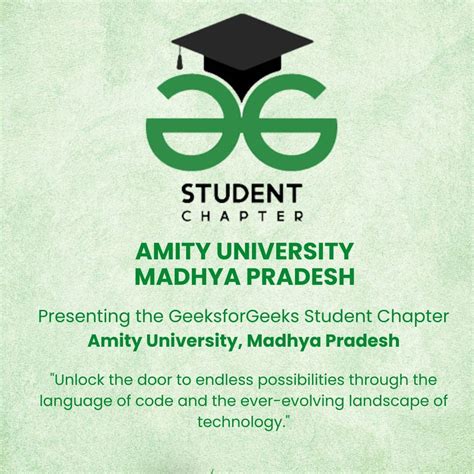 Geeksforgeeks Amity University Madhya Pradesh On Linkedin Geeksforgeeks Techcommunity