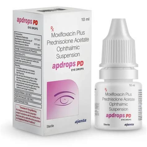 10ml Apdrops Pd Moxifloxacin Prednisolone Acetate Eye Drop At ₹ 50