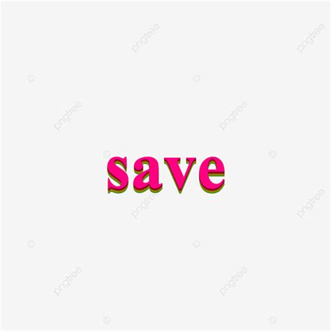 three dimensional png image pink save font six layer three dimensional