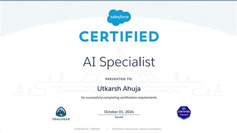 Utkarsh Ahuja On Linkedin Salesforce Aispecialist Ai Salesforcecertified Grateful